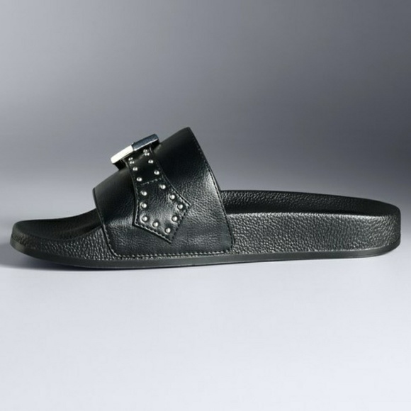 Simply Vera Vera Wang | Shoes | New Svvw Symbols Black Slides 75 Final ...